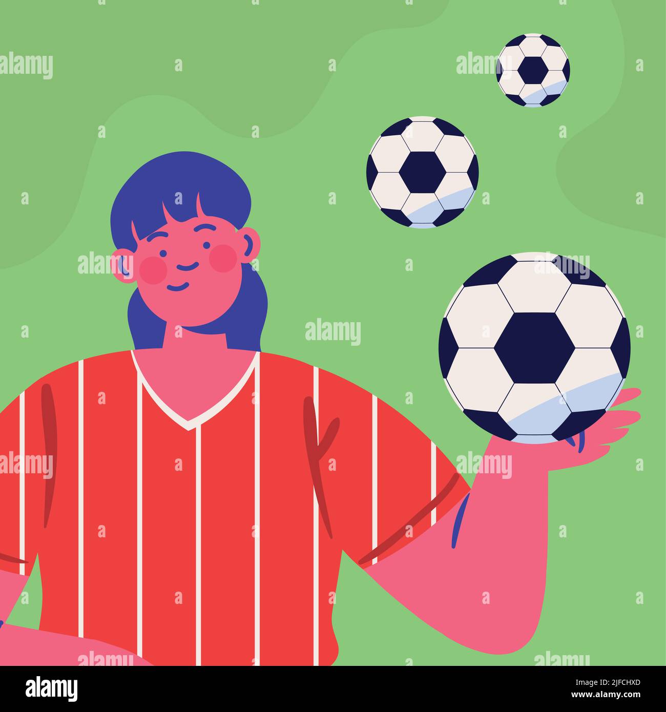 female soccer player Stock Vector Image & Art - Alamy