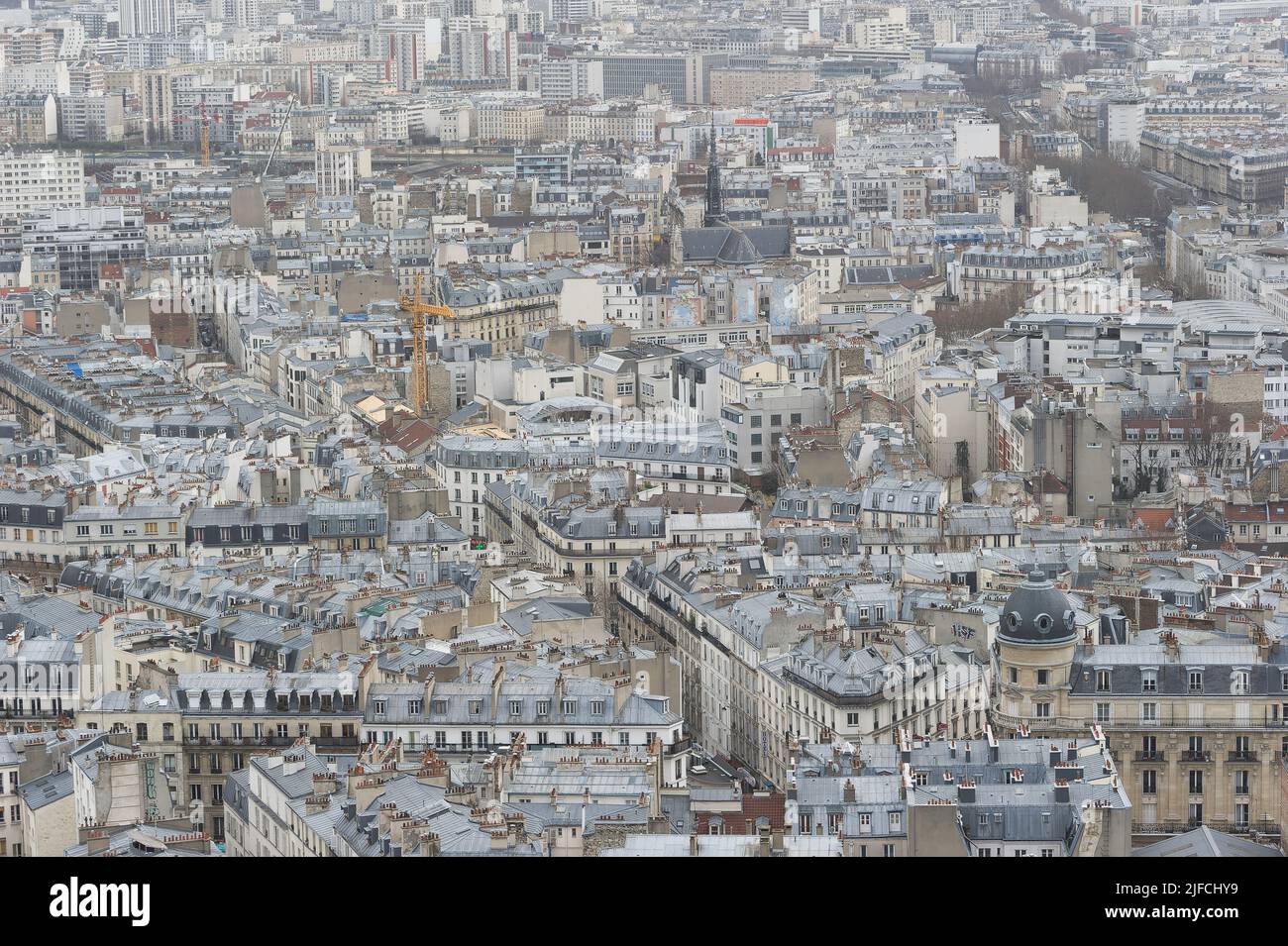 An aerial view of the famous city of Paris Stock Photo - Alamy