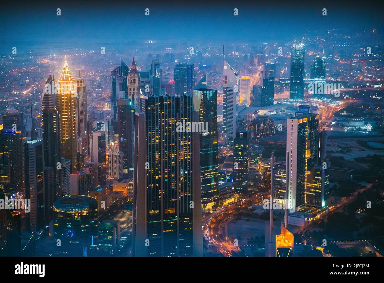 Aerial View Of Evening Night Traffic Of Residential District. Street Night Illumination Of ...