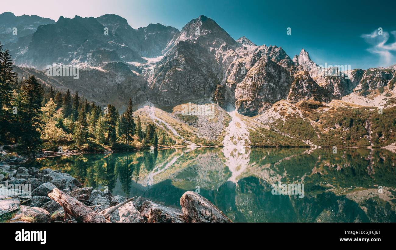 Tatra National Park, Poland. Small Mountains Lake Zabie Oko Or Ma e ...
