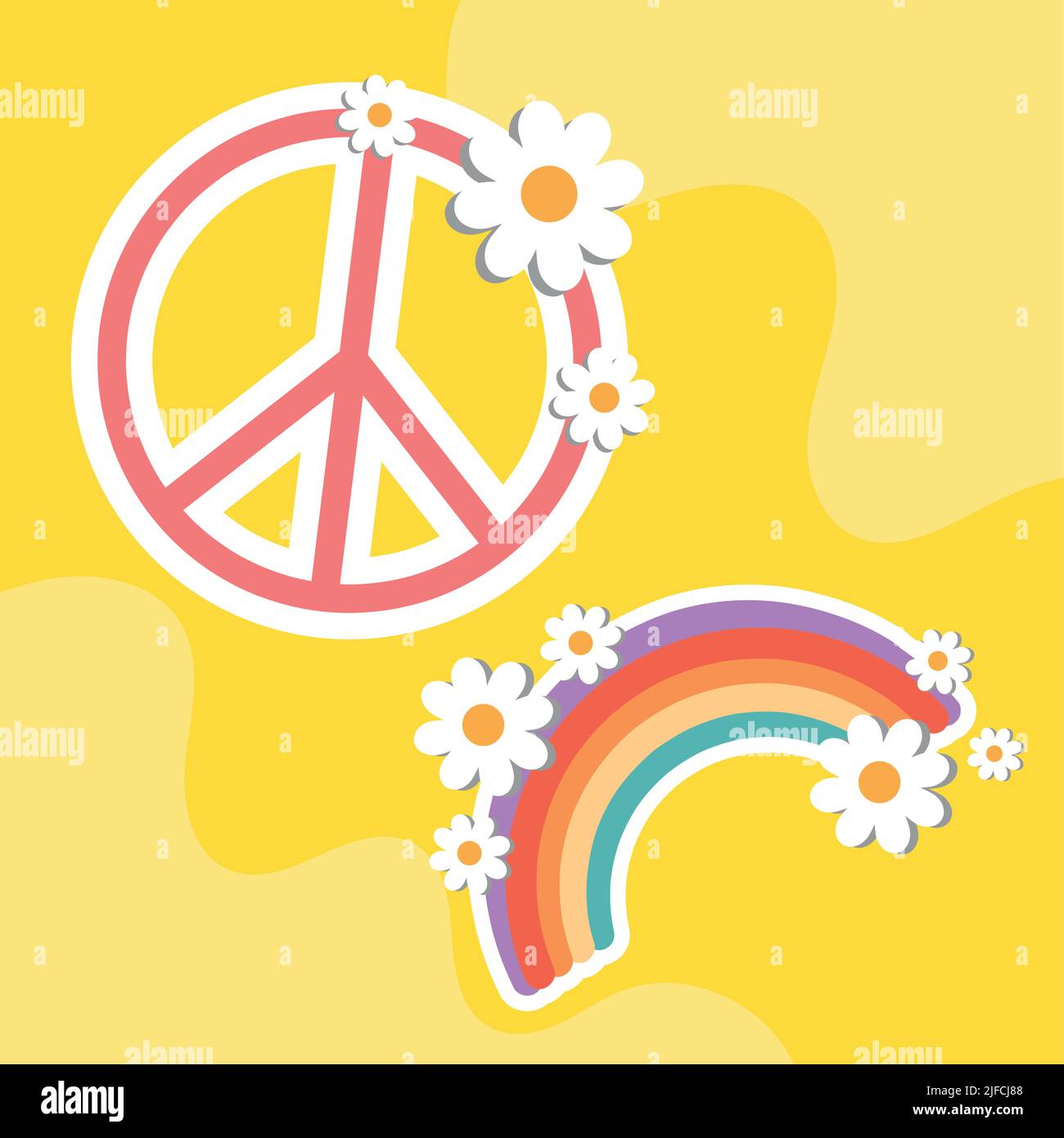 hippie culture concept Stock Vector Image & Art - Alamy