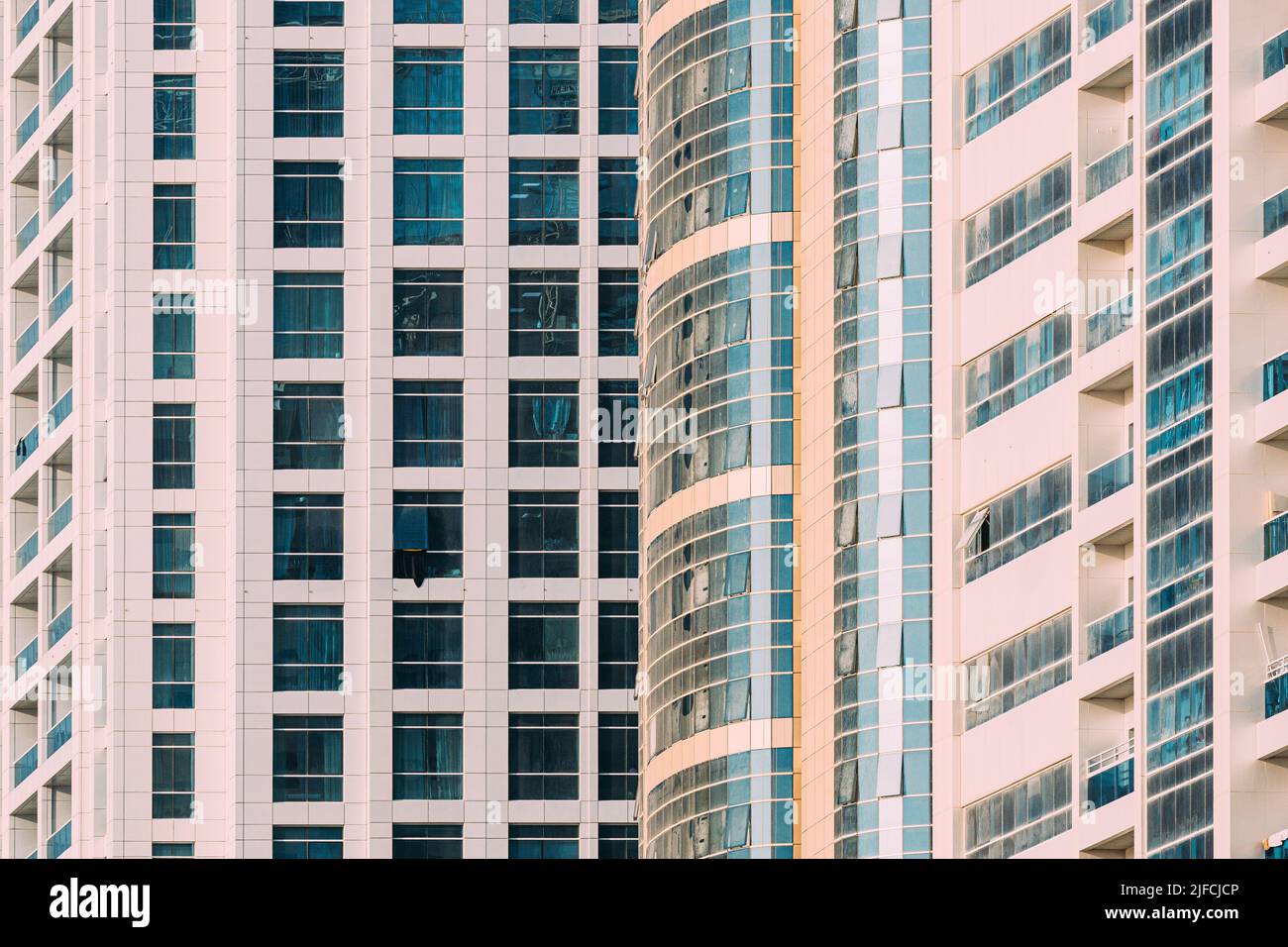 Wall With A Balcony Of New Empty Modern Multi-storey Residential ...