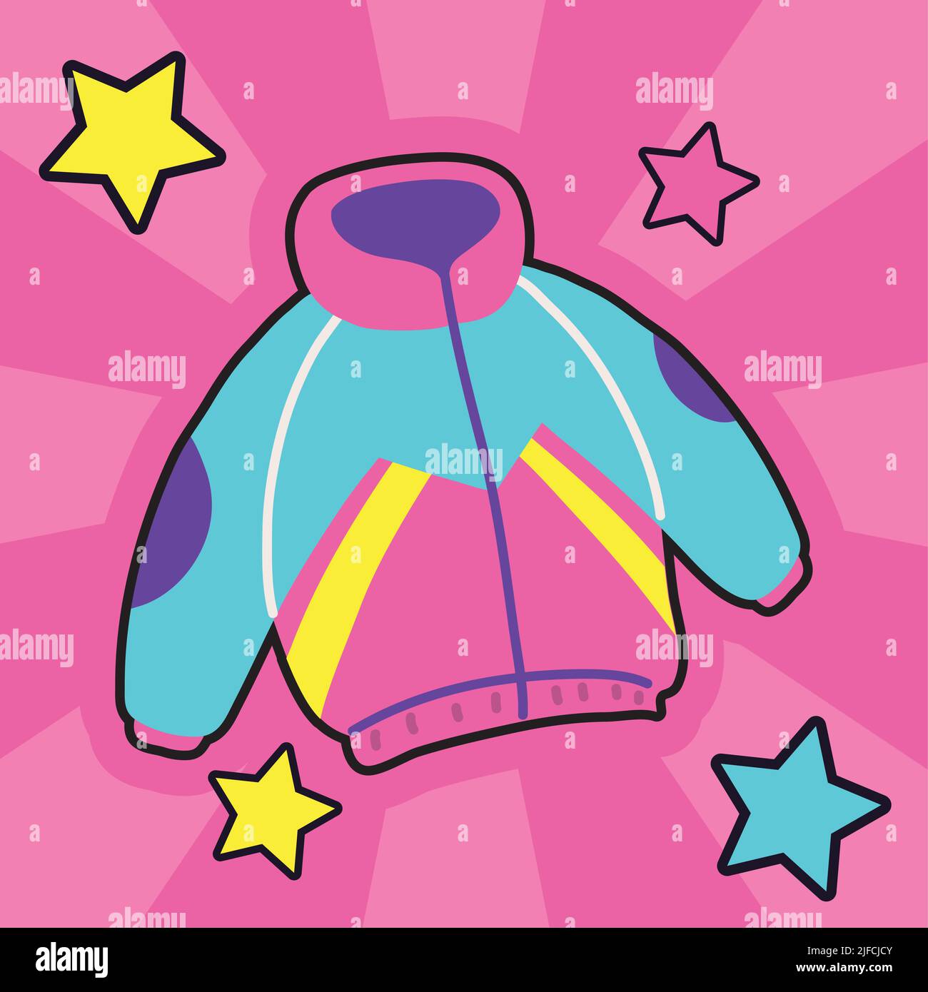 90s jacket trendy Stock Vector Image & Art - Alamy