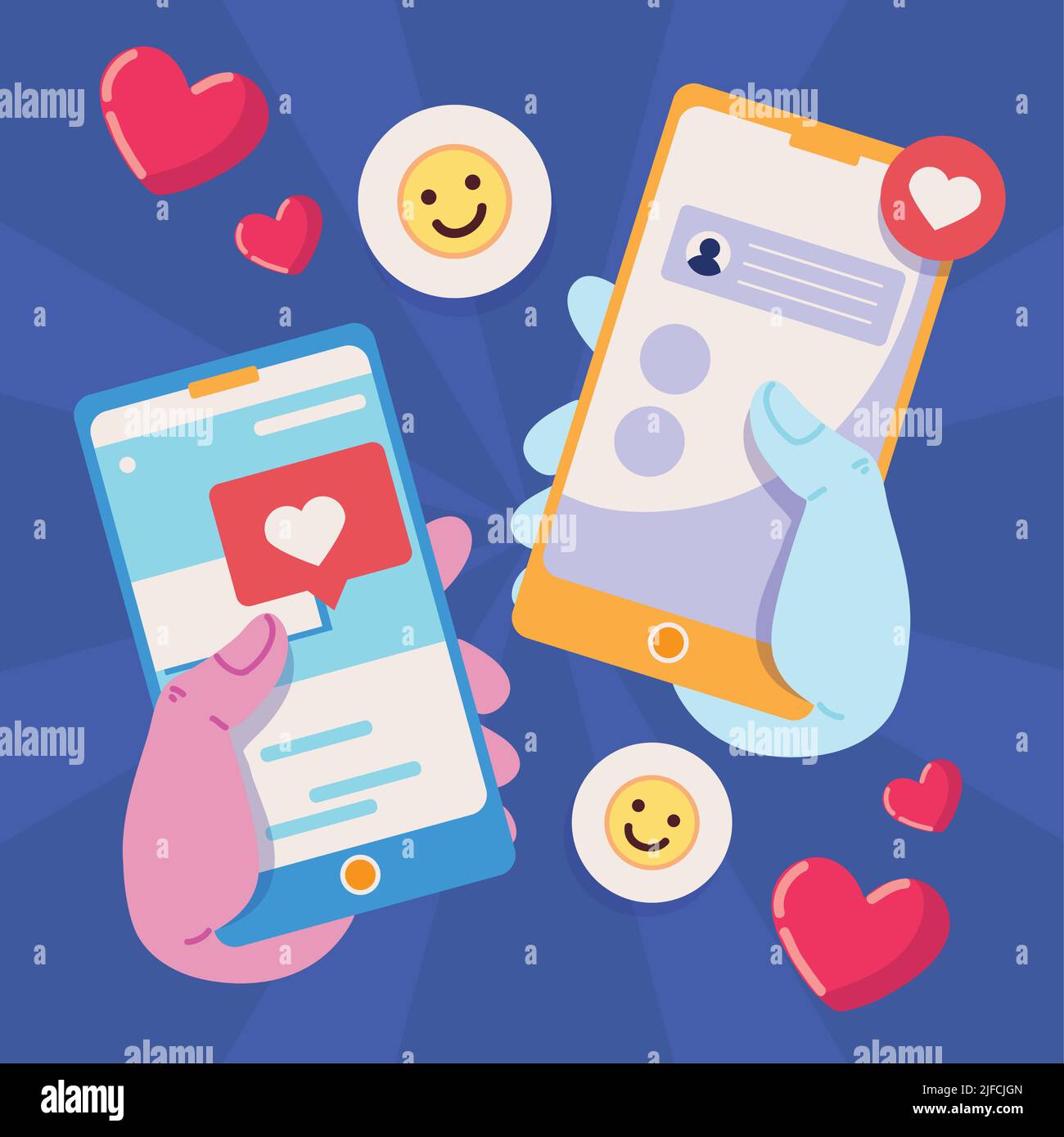 people social media addiction Stock Vector Image & Art - Alamy