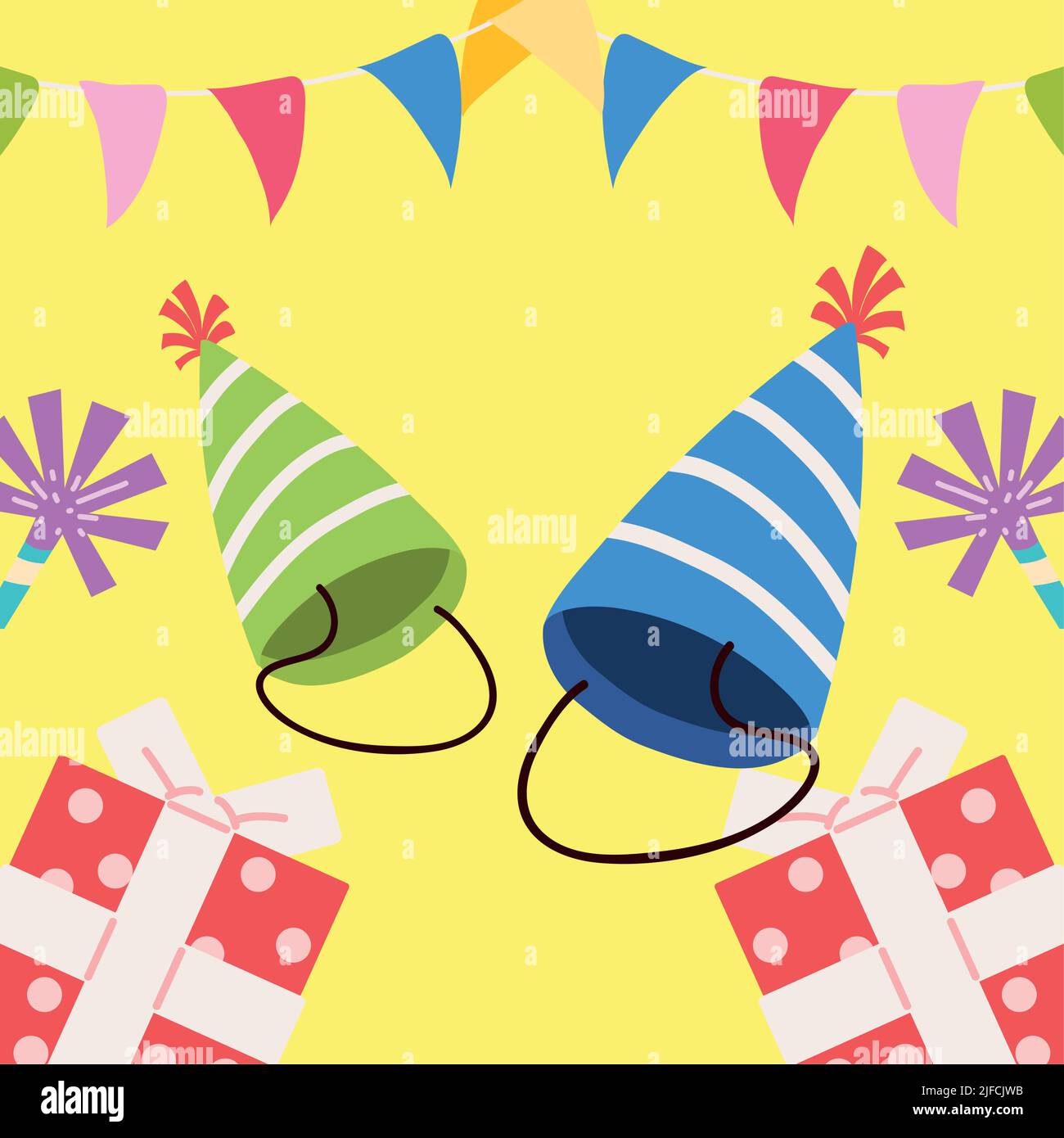 birthday party hats Stock Vector Image & Art - Alamy