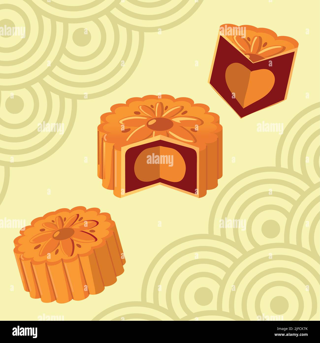 mooncake chinese mid autumn Stock Vector Image & Art - Alamy