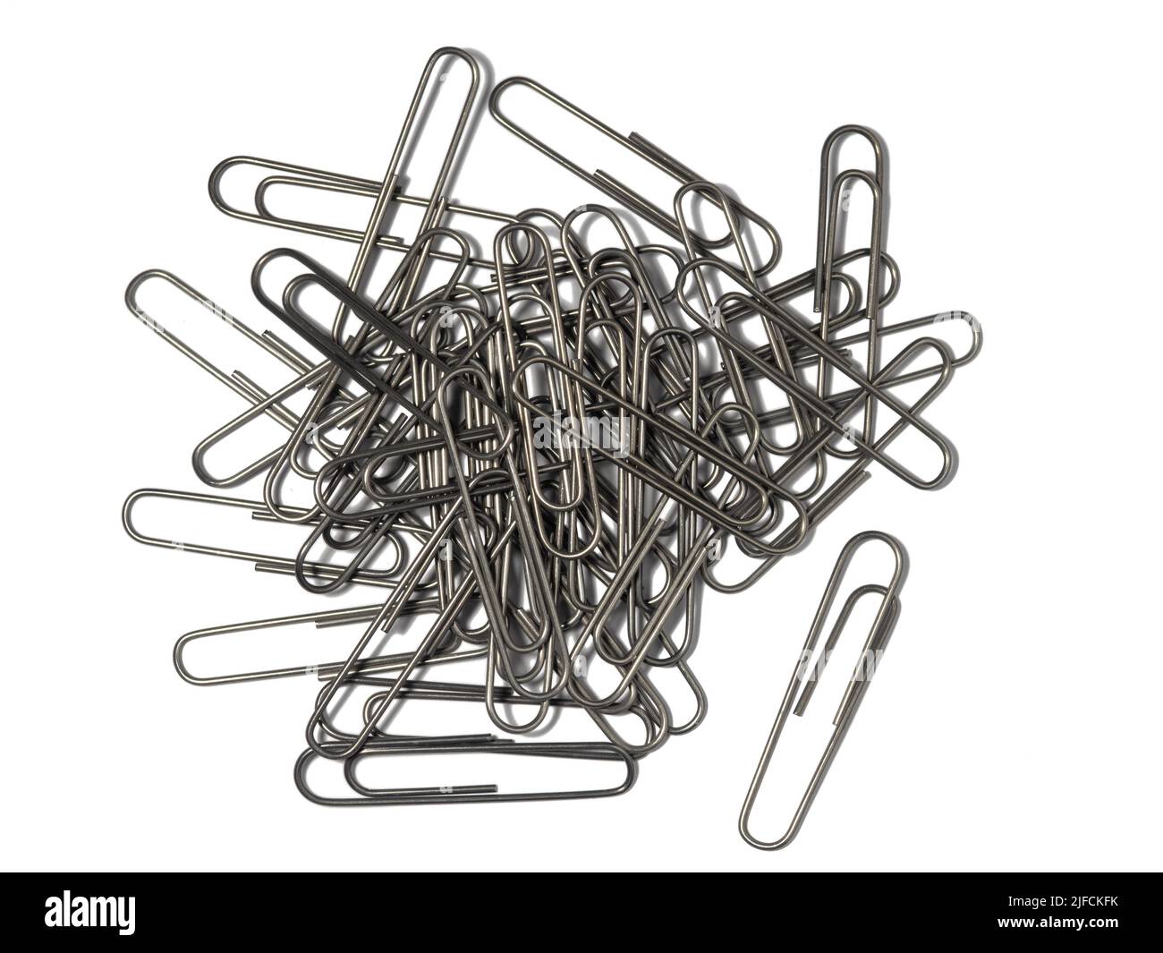 Large paper clips on a white background. Office supplies isolate. Paper ...