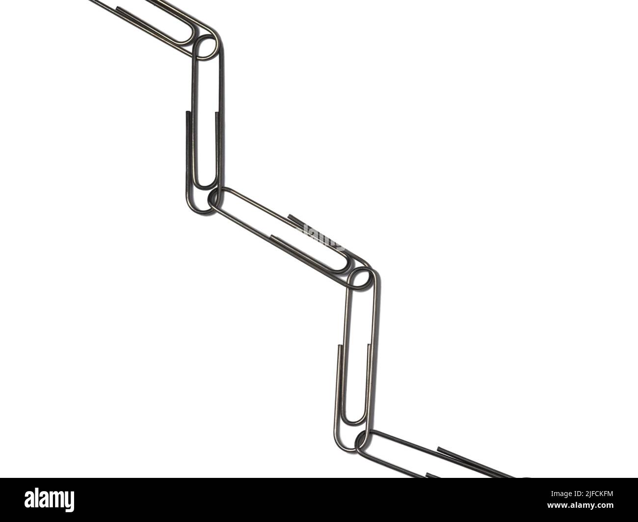 Large paper clips on a white background. Office supplies isolate. Paper ...