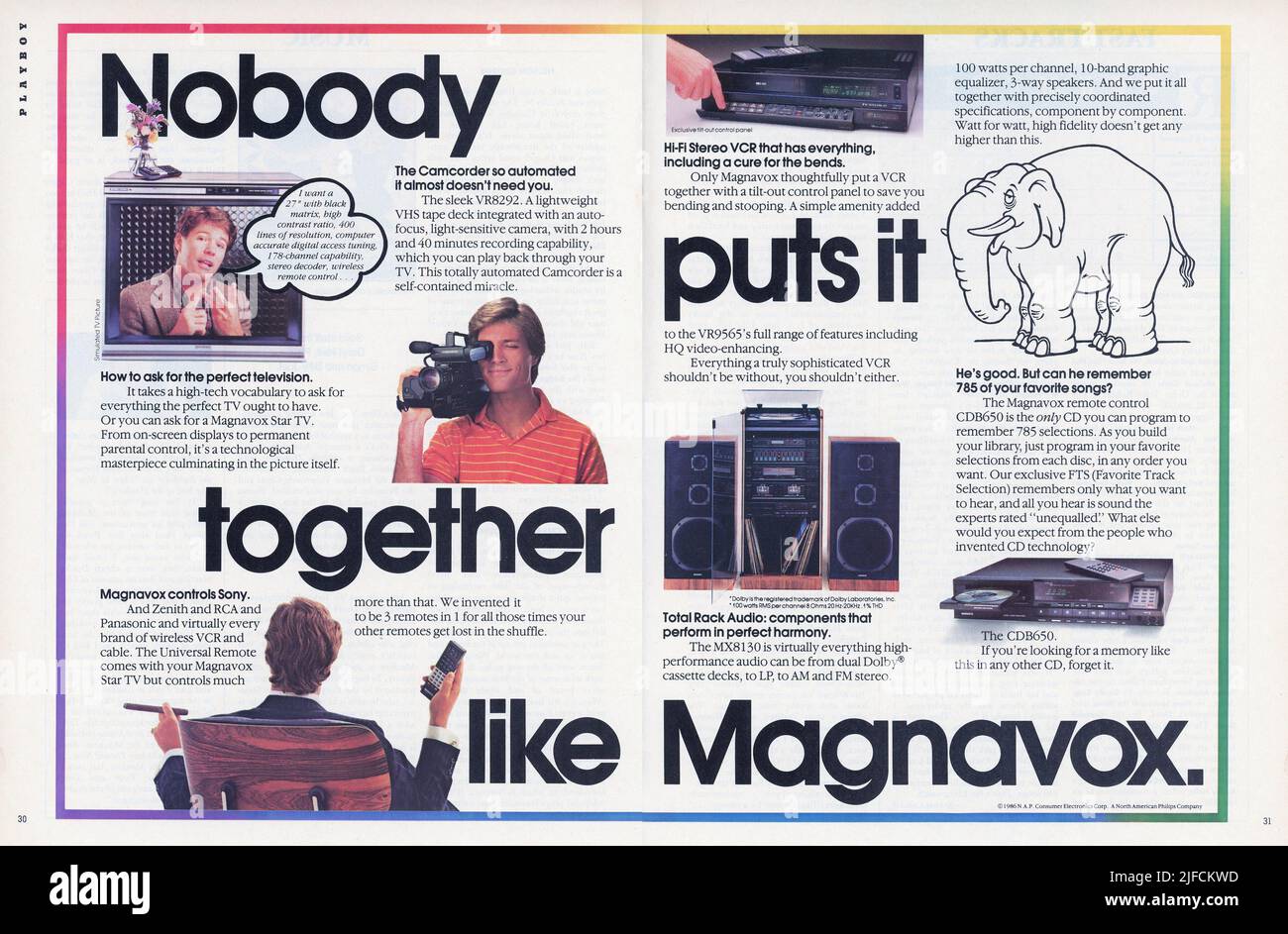 Vintage December 1986 "Playboy" Magazine issue advert, USA Stock Photo ...