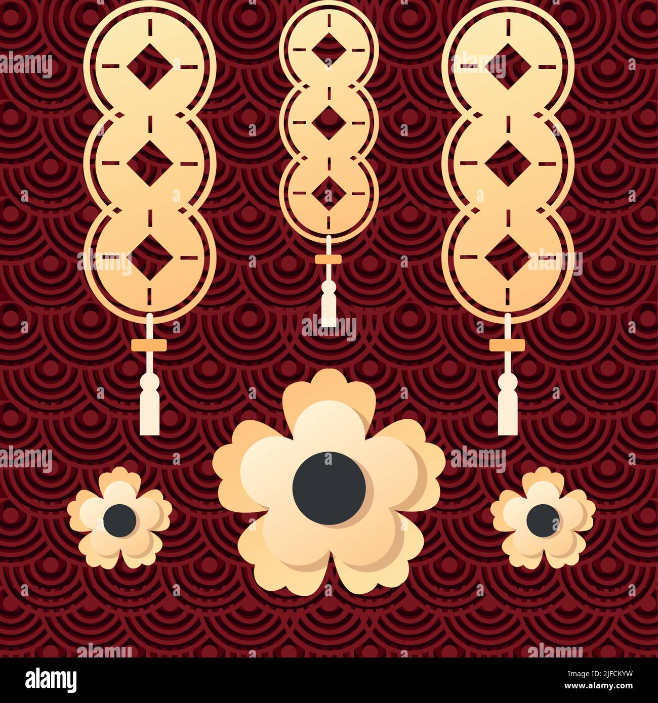 chinese moon festival flowers Stock Vector Image & Art - Alamy