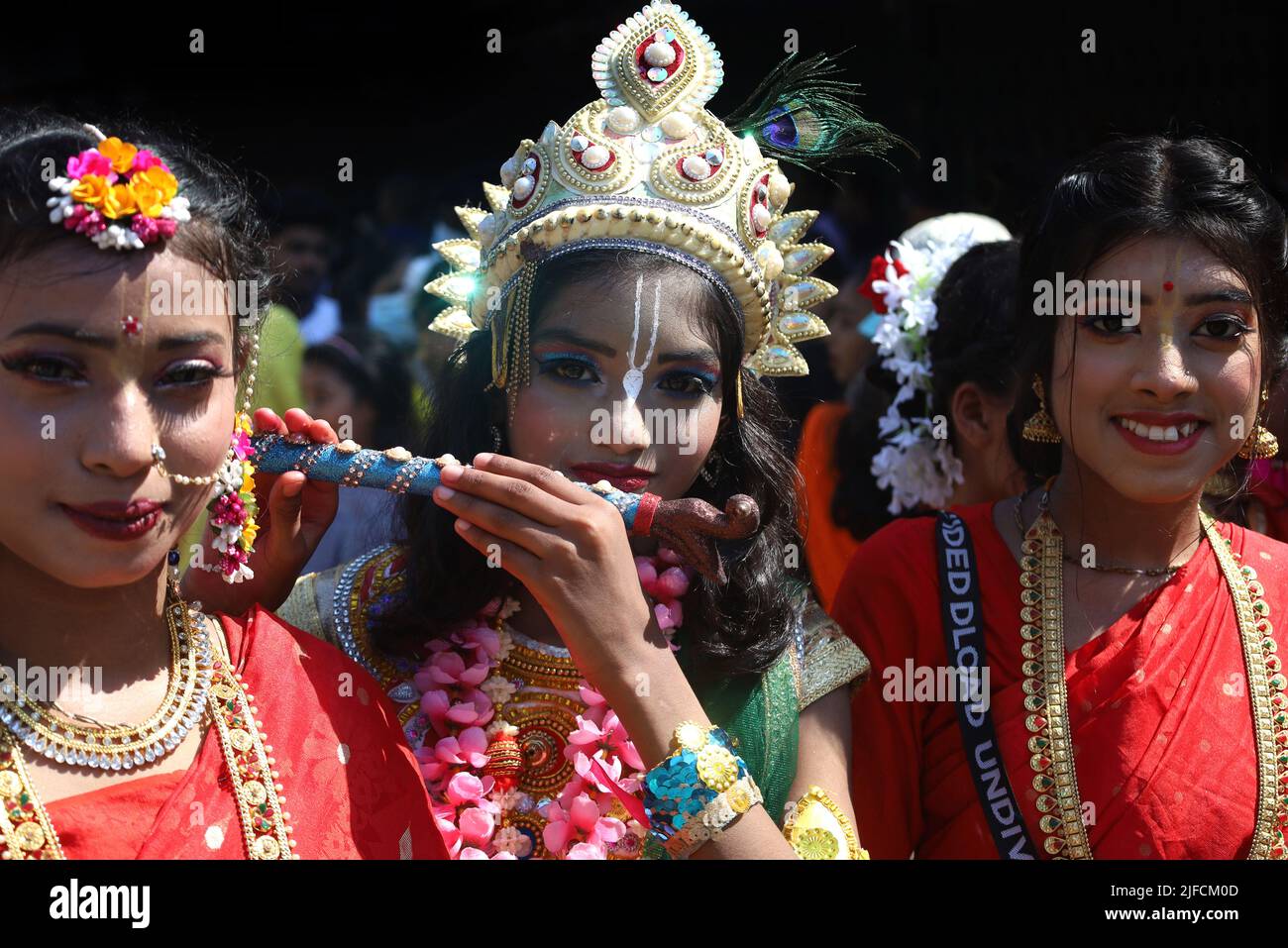 Dhaka, Dhaka, Bangladesh. 1st July, 2022. Ratha Yatra, the chariot festival of Sri Jagannath Dev ...