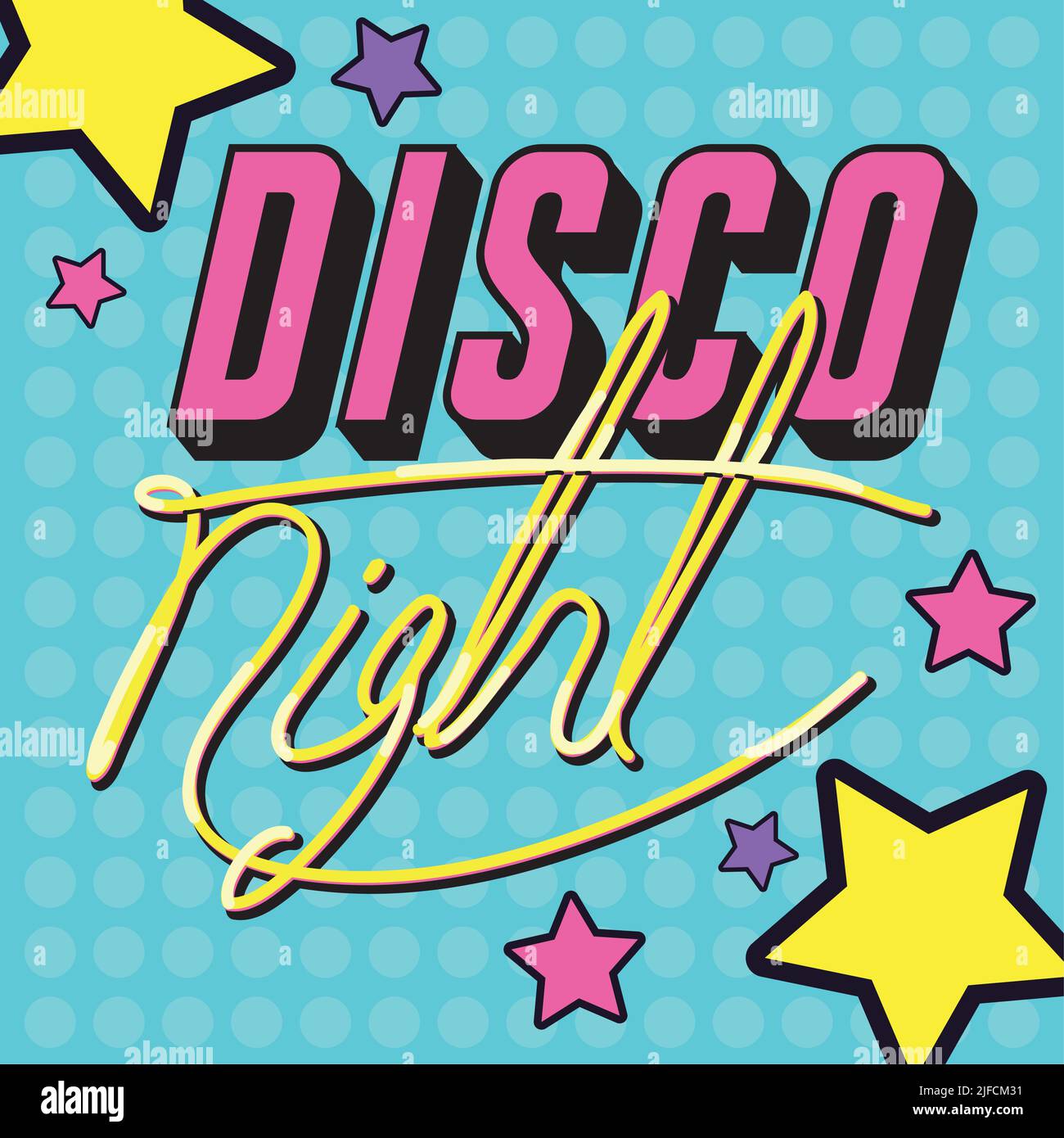 90s disco night lettering Stock Vector Image & Art - Alamy