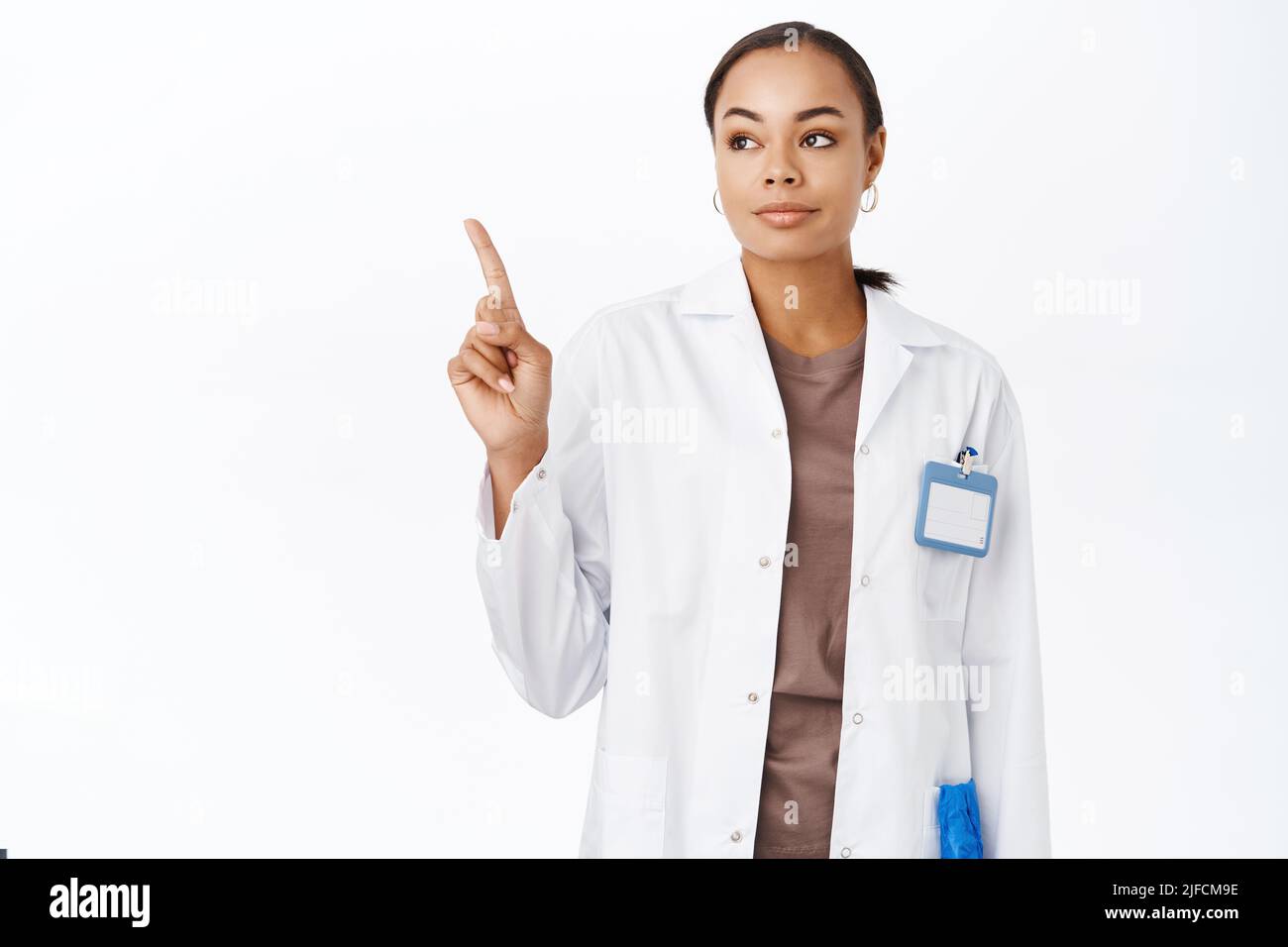Healthcare concept. Smiling young female therapist, surgeon in white ...