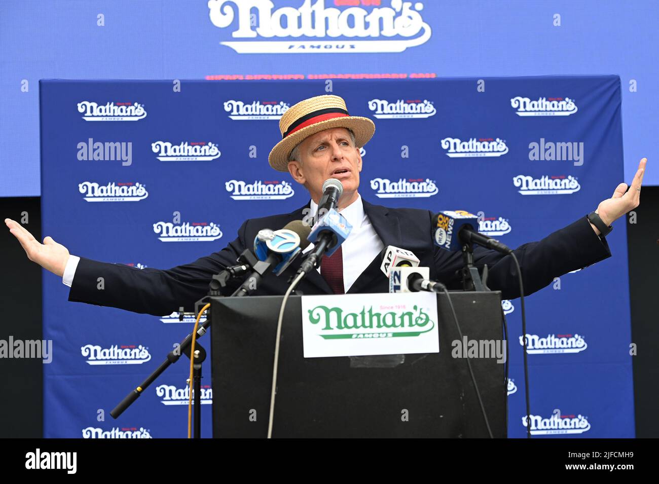 New York, USA. 01st July, 2022. George Shea, MC and founder of Major ...