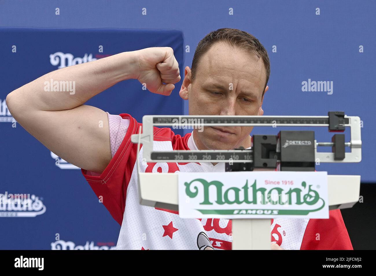 New York, USA. 01st July, 2022. Current World Champion Joey Chestnut ...