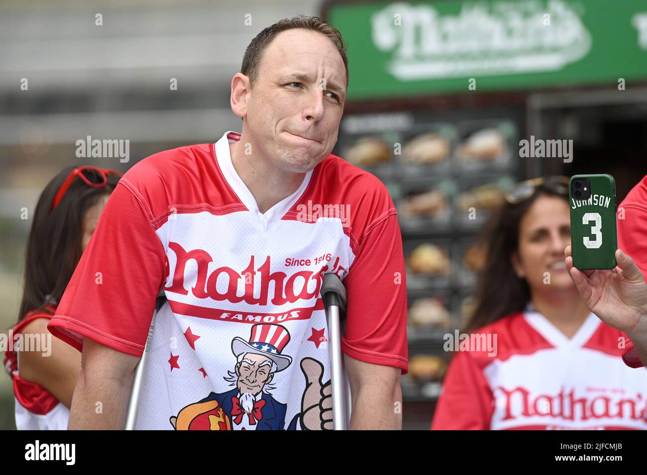 New York, USA. 01st July, 2022. Current World Champion Joey Chestnut ...
