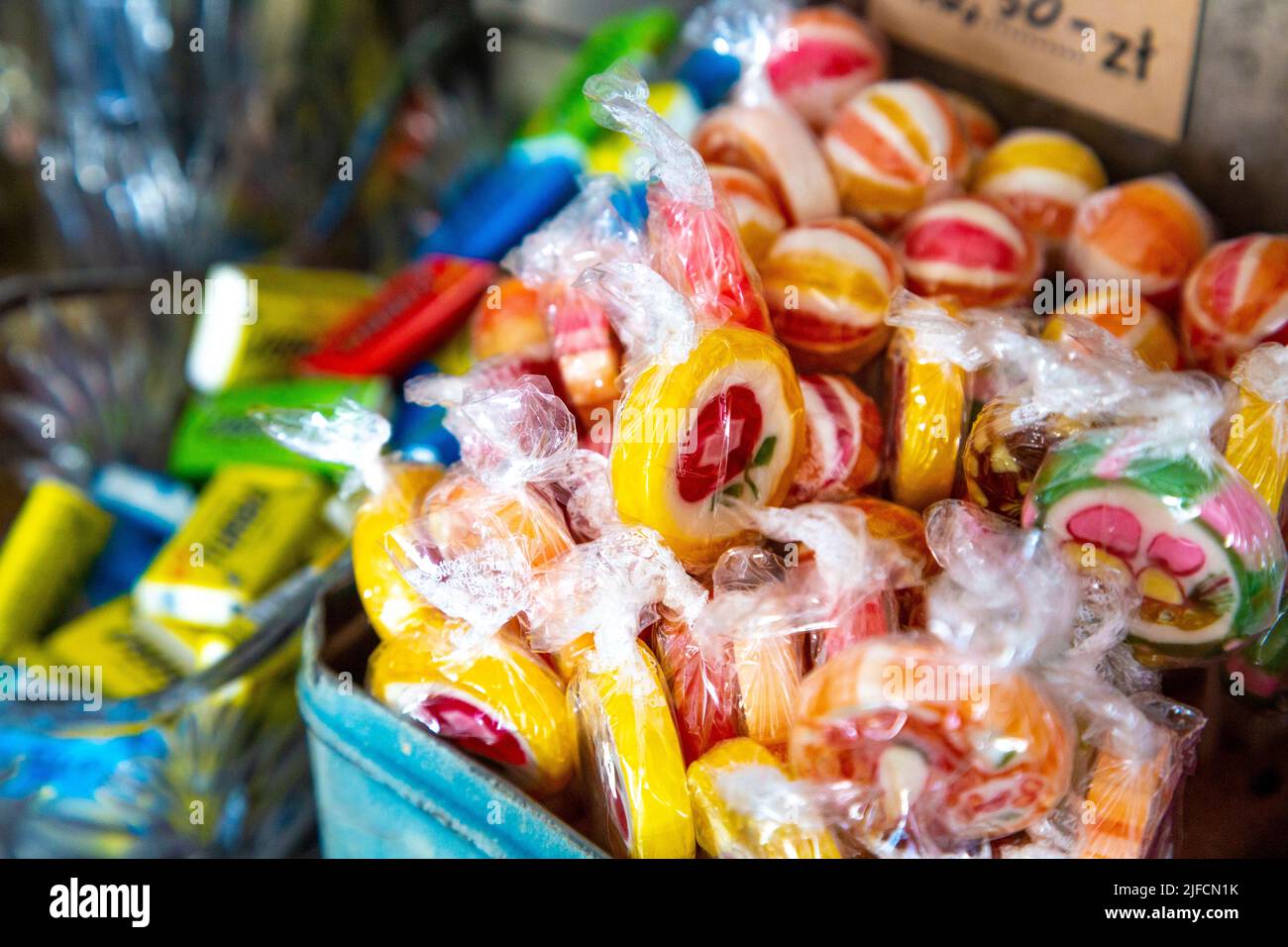Traditional lollipops at the Museum of Life in the Polish People's ...