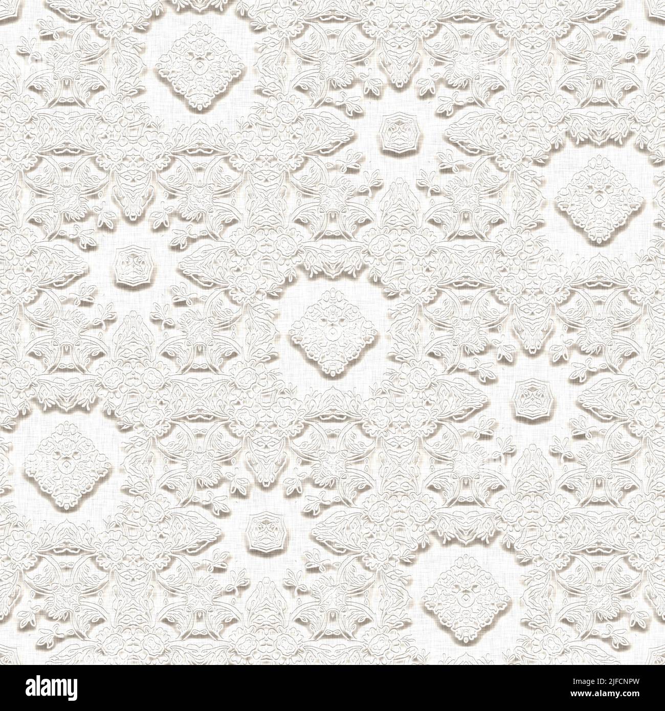 White on White linen lace effect background. Minimal stylish wedding ...