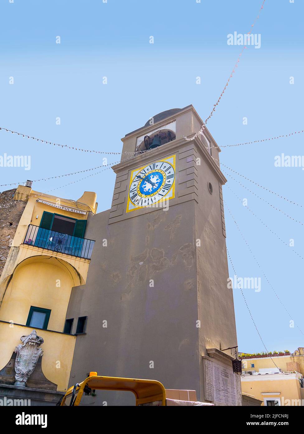 Capri is an island off the Sorrentine Peninsula in the Gulf of Naples ...