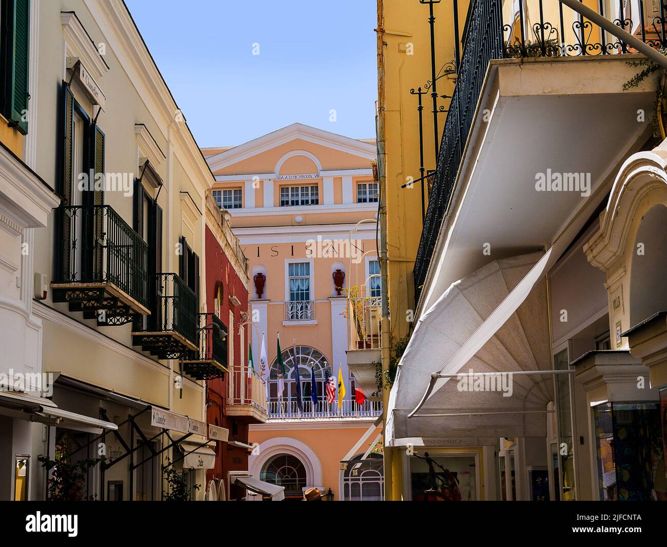 Architecture on Capri is an Italian island off the Sorrentine Peninsula ...
