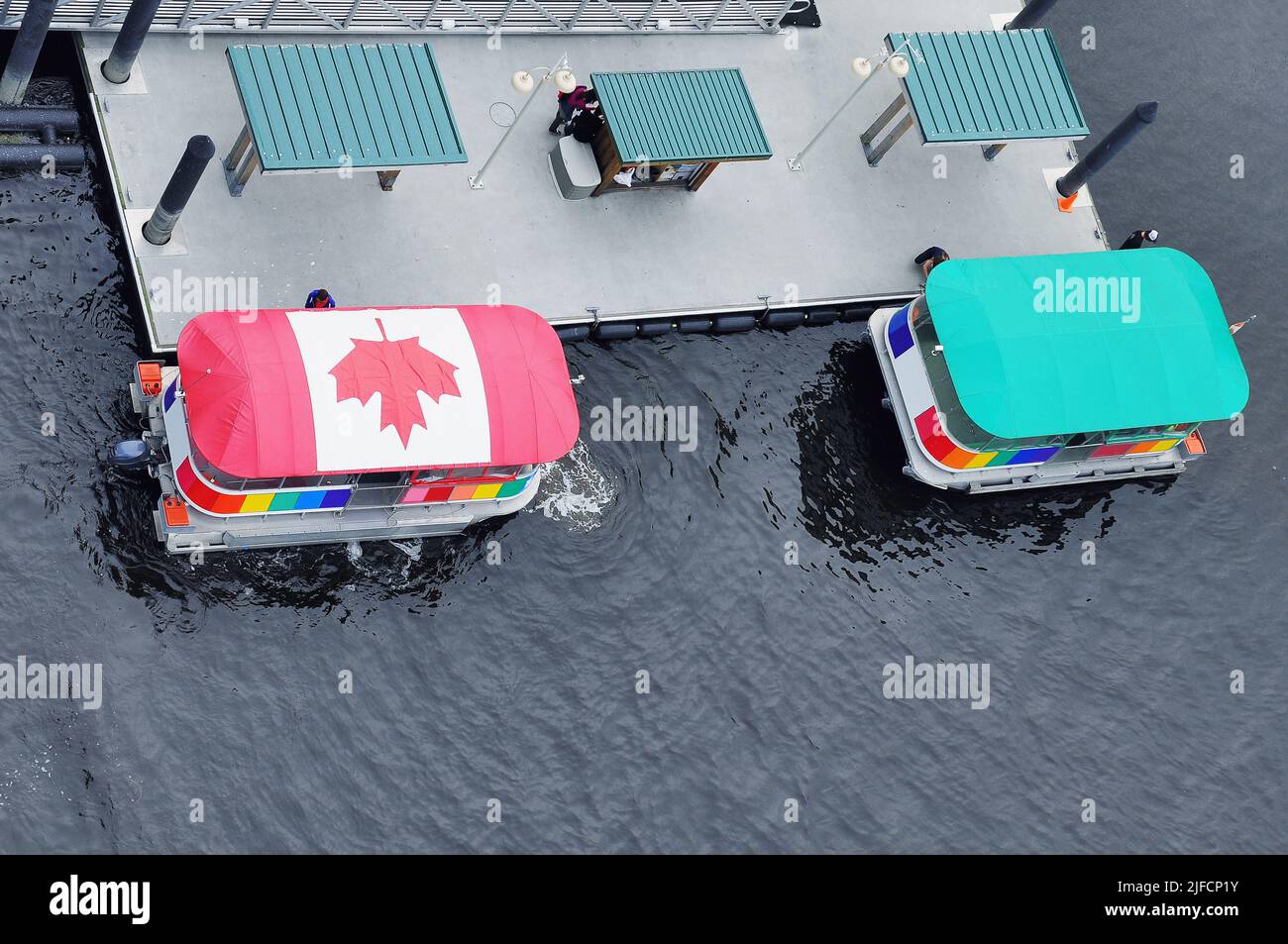 Aerial view of water bus station. Vancouver. Canada Stock Photo - Alamy