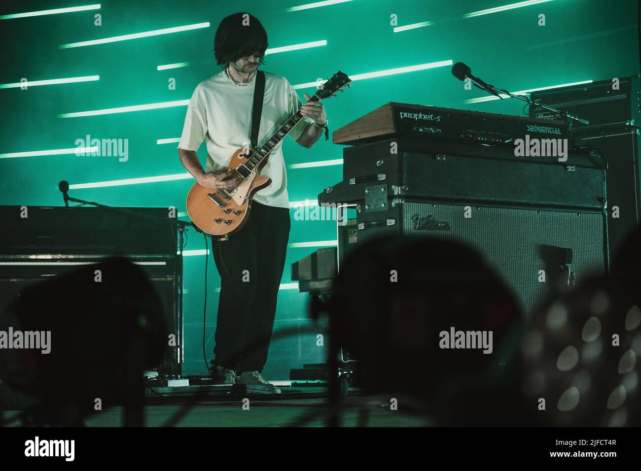 Roskilde, Denmark. 01st July, 2022. The English rock band The Smile ...