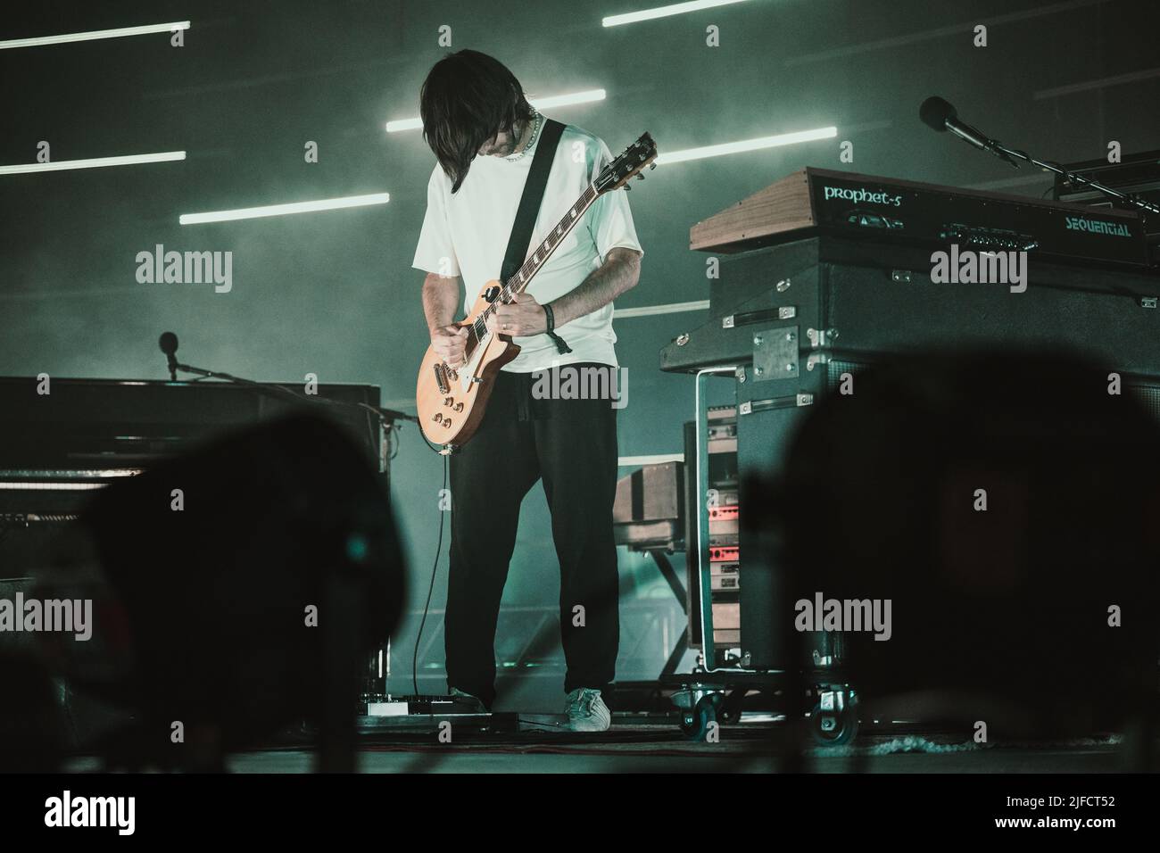 Roskilde, Denmark. 01st July, 2022. The English rock band The Smile ...