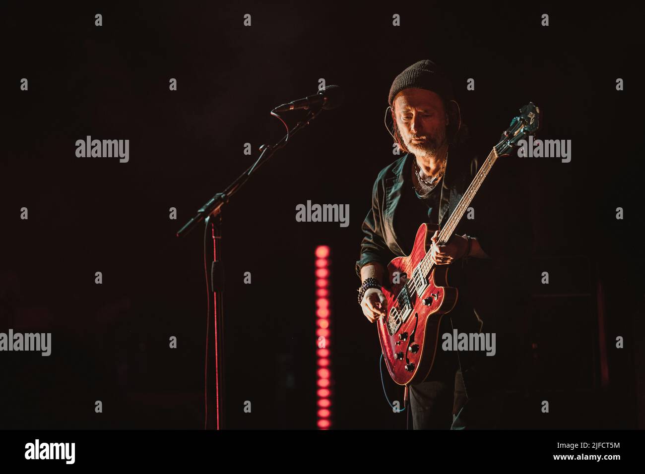 Roskilde, Denmark. 01st July, 2022. The English rock band The Smile ...