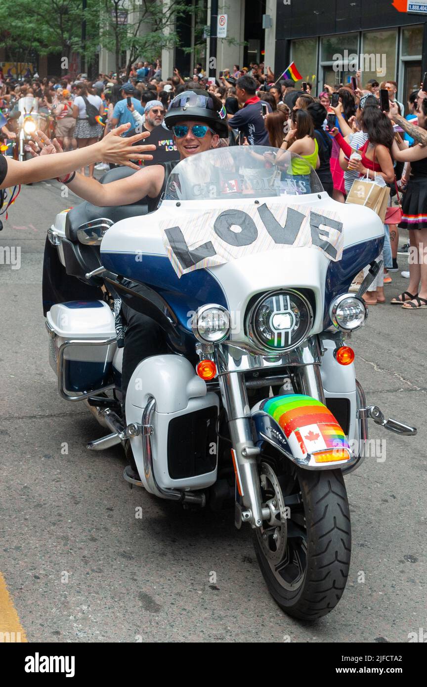Toronto, ON, Canada – June 26, 2022: Toronto bikers on motorcycles ...