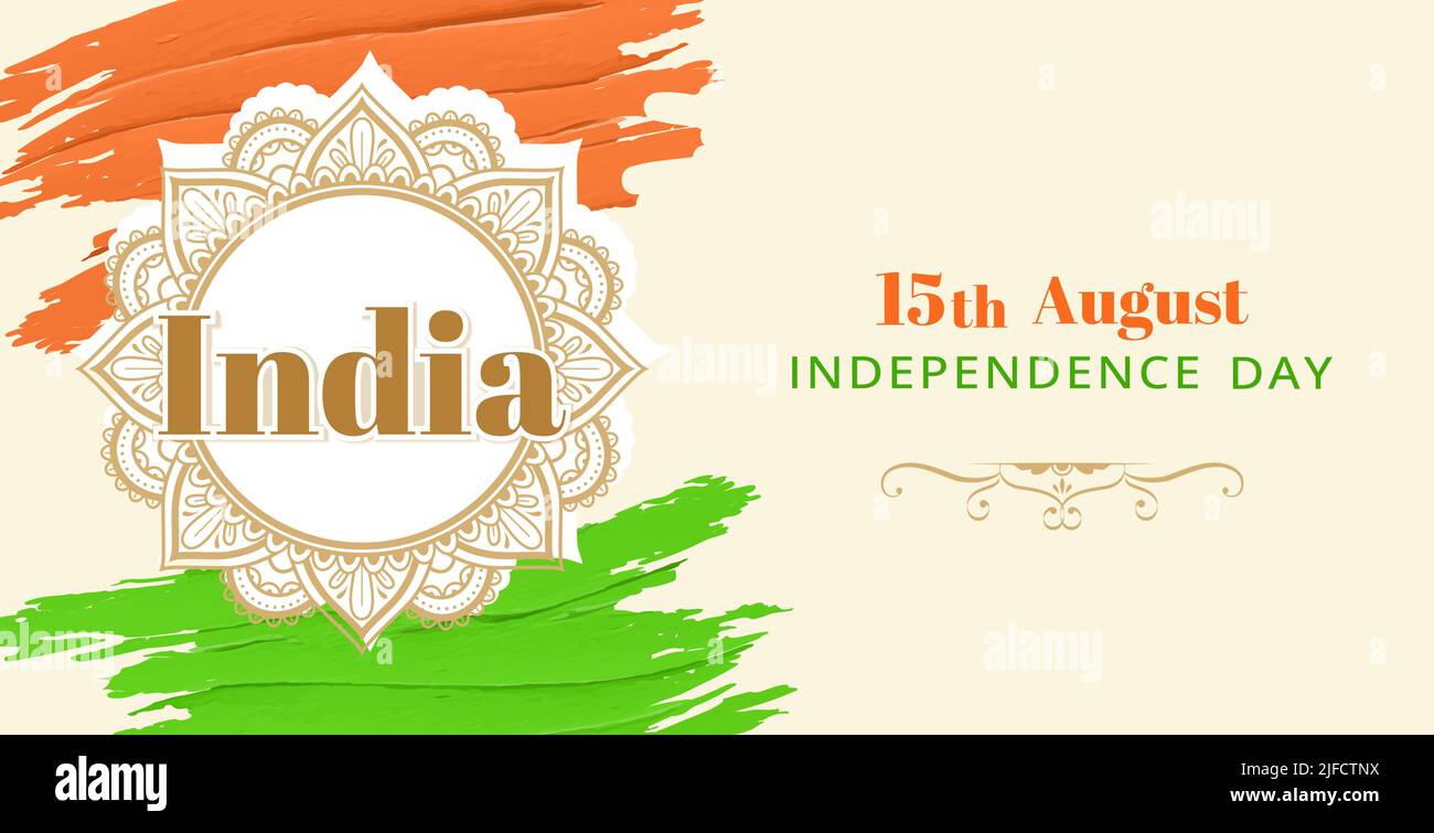 India Independence Day card. August 15 Stock Vector Image & Art - Alamy