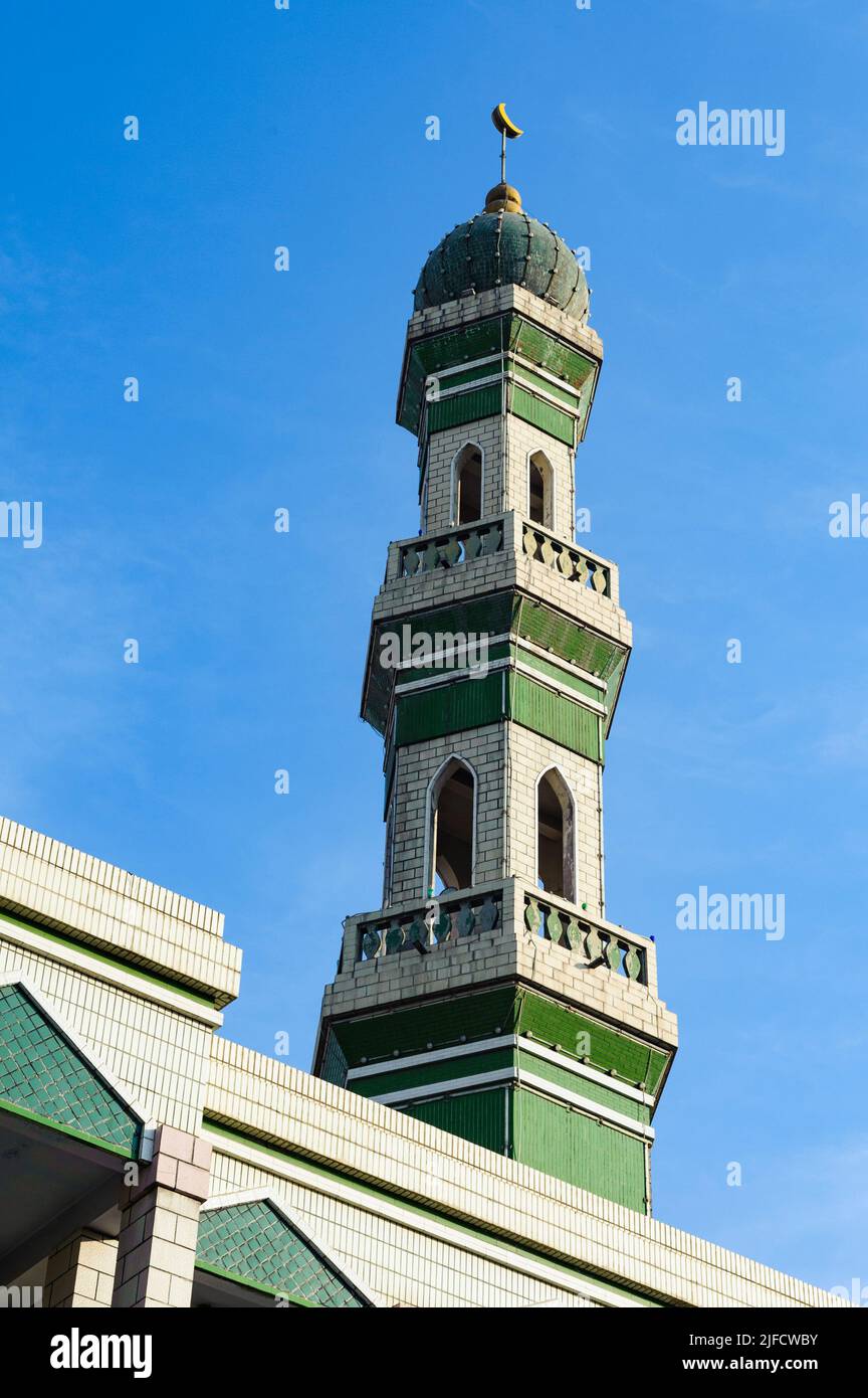 Day view of the Grand Dongguan Mosque of Xining, Qinghai, before the ...