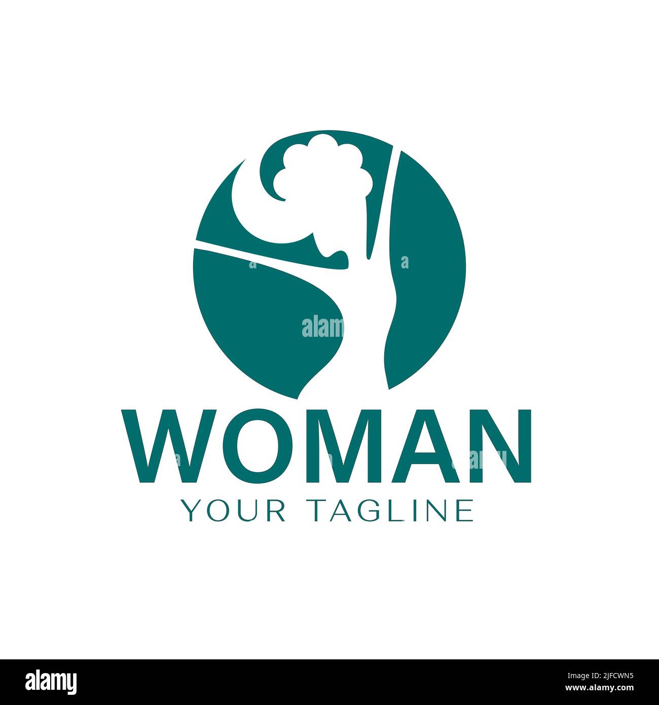 Active woman silhouette logo design, Wellness, Success Stock Vector ...