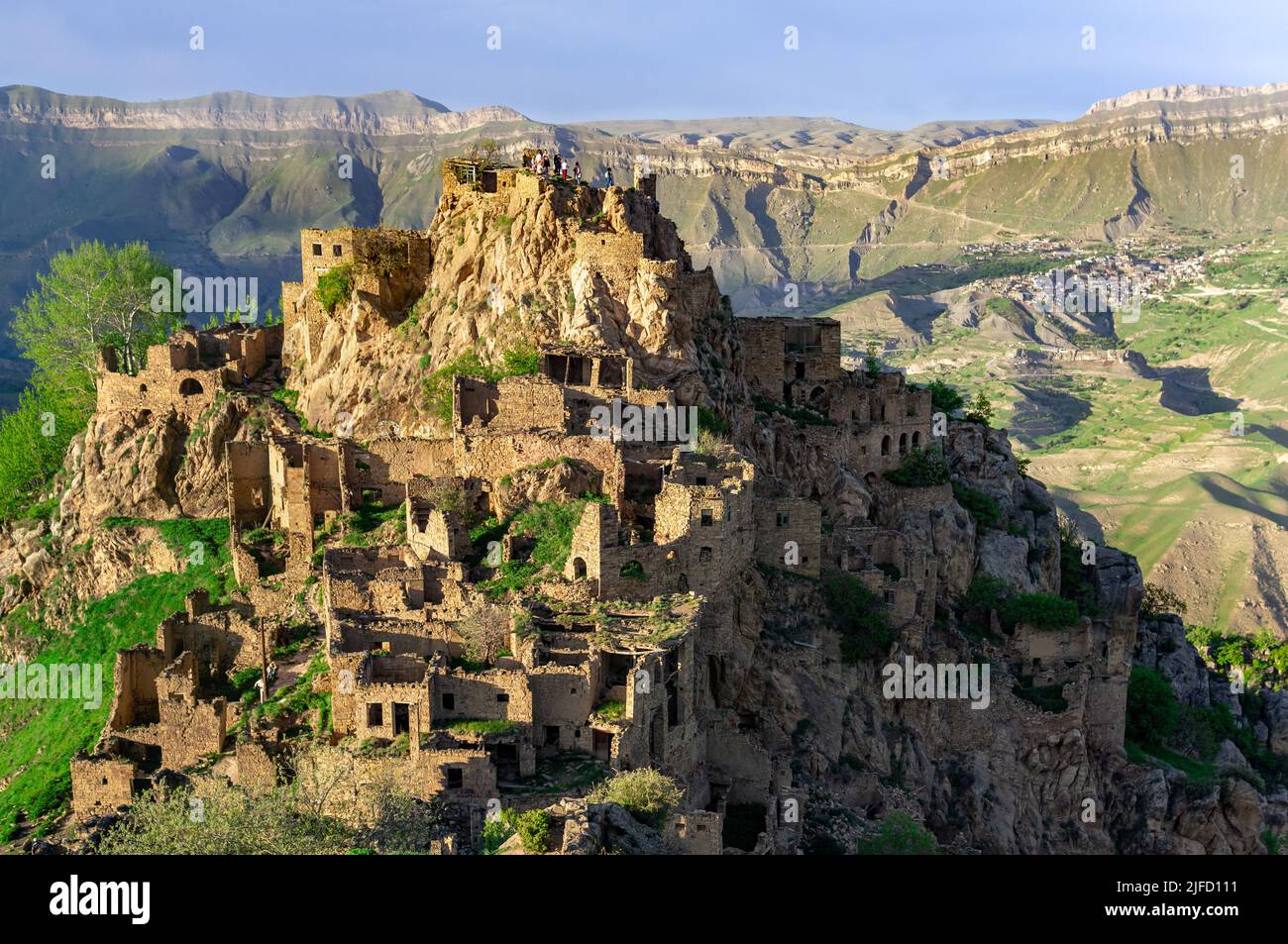 Gamsutl, Russia - May 15, 2022: view of the uninhabited village of ...