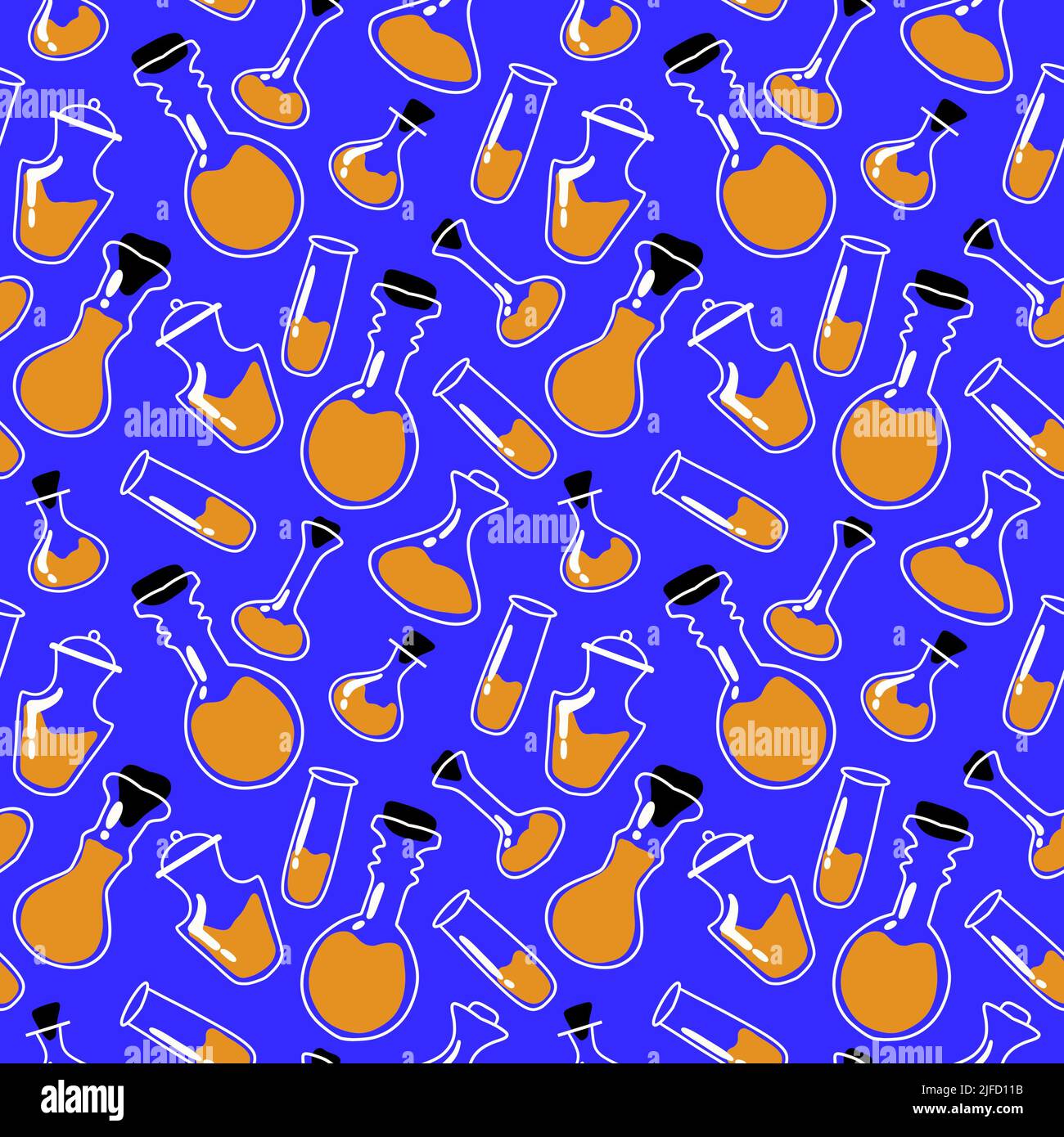 Medicine seamless witch potion pattern for fabrics and textiles and ...
