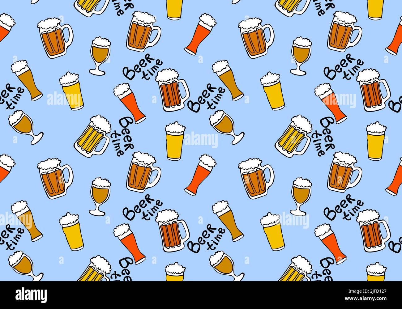 Octoberfest seamless beer pattern for fabrics and wrapping paper and ...