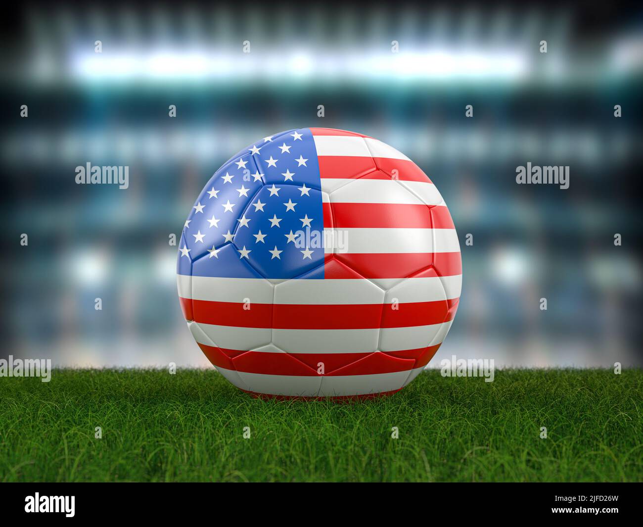 Soccer ball usa flag on hi-res stock photography and images - Alamy