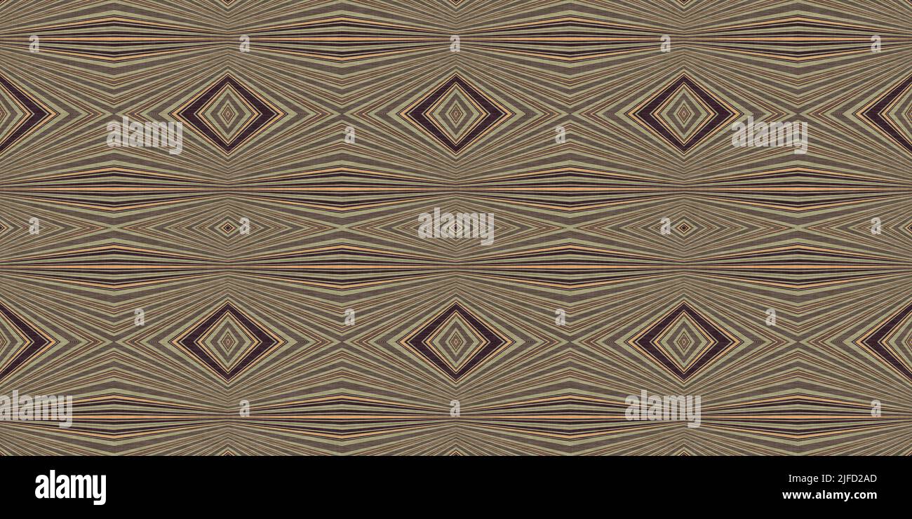 Earthy colours retro sixties geometric seamless border pattern in ...