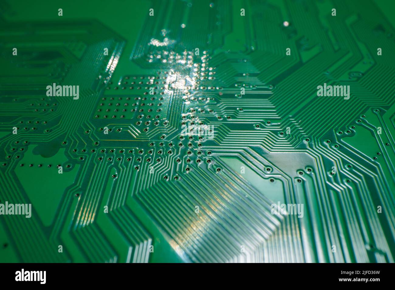 Semiconductors chip. Technology background. High tech electronic circuit board background. Close ...