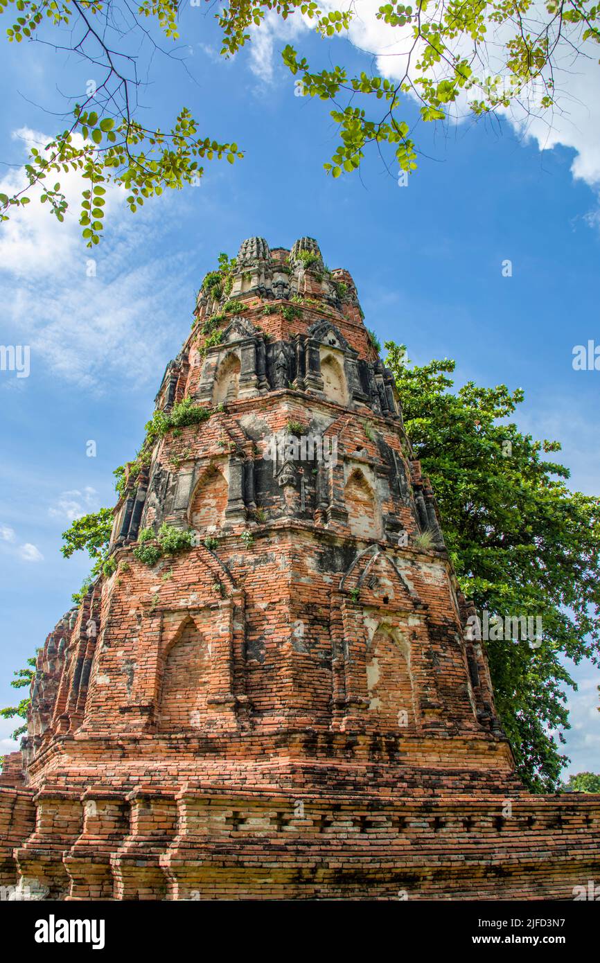 The Prang in Wat Mahathat (Temple of the Great Relic), a Buddhist ...