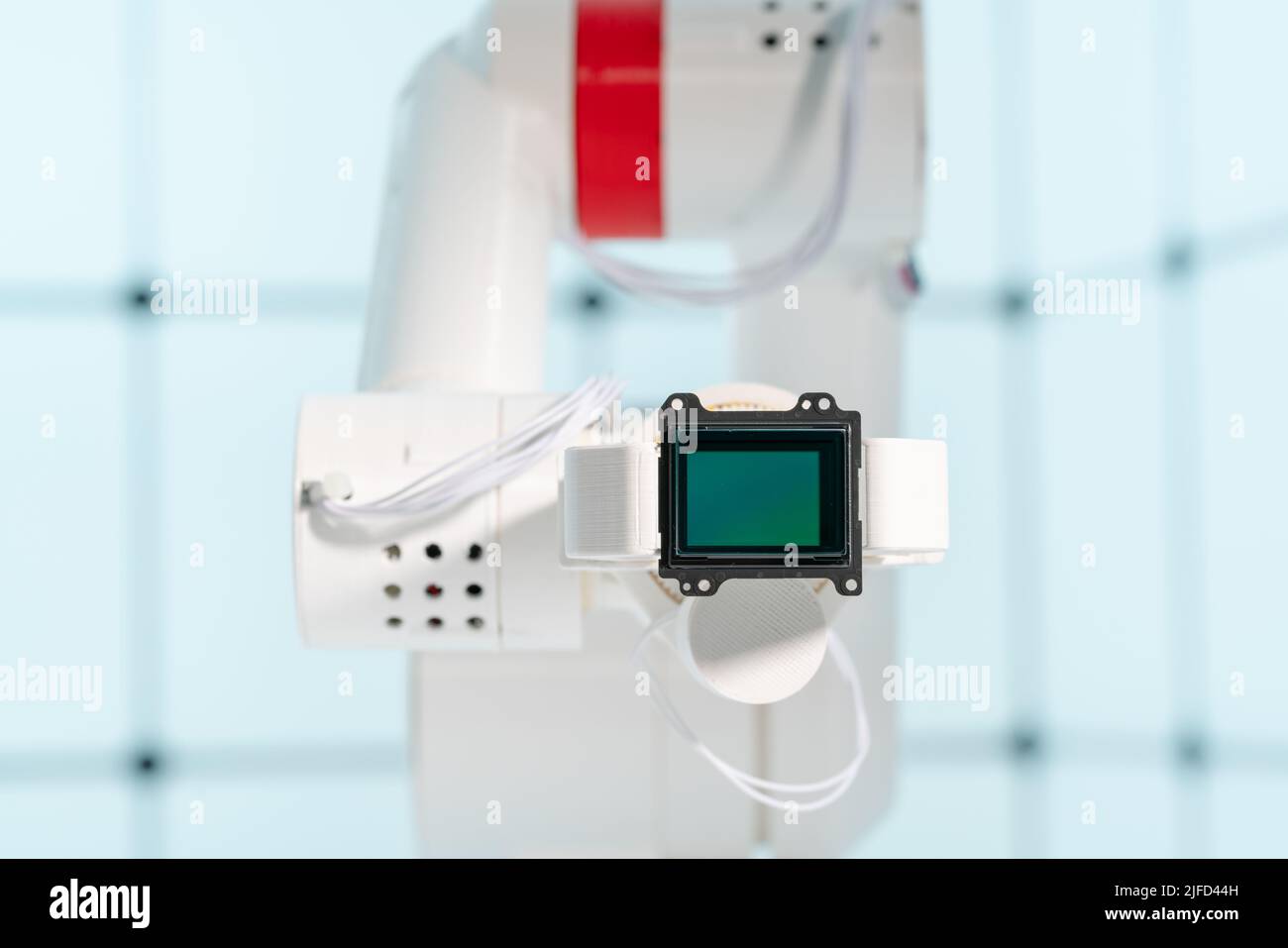 Robot arm with CCD and CMOS matrix Image sensor in the manipulator ...