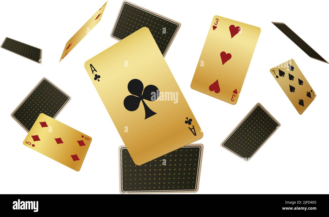 Playing cards falling Stock Vector Images - Alamy