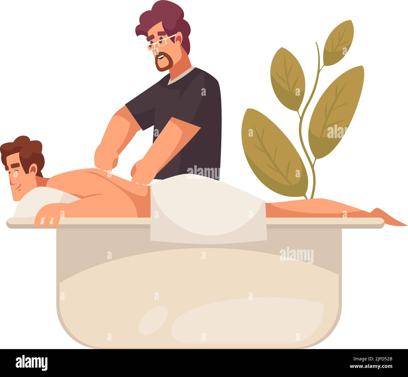 Male masseur Stock Vector Images - Alamy
