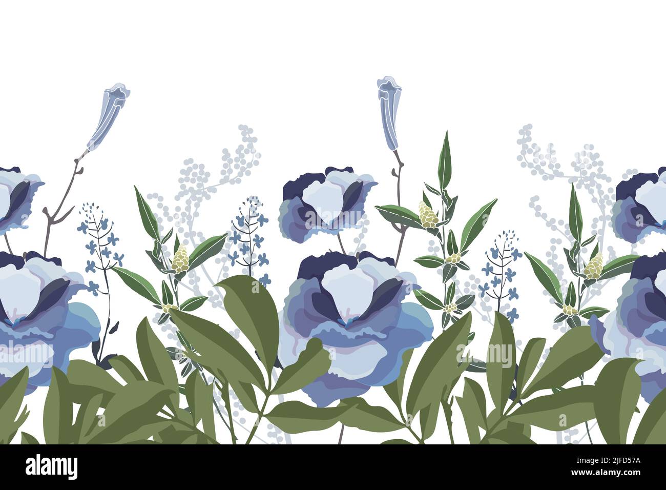 Horizontal Floral Design Patterns