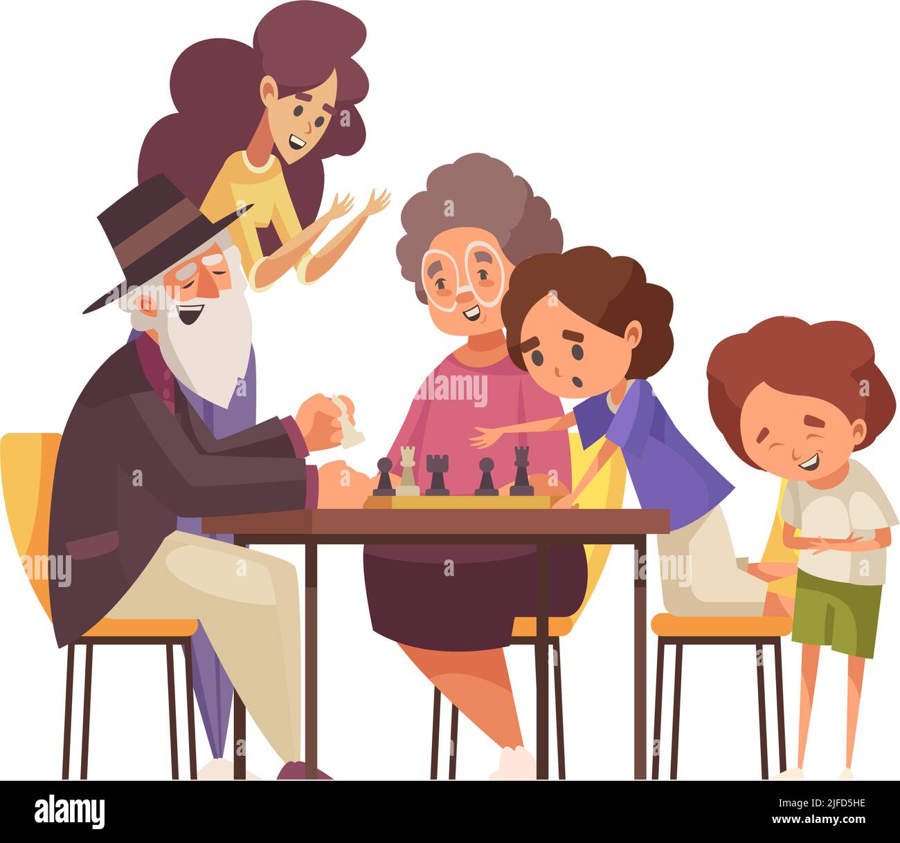 Children playing chess Stock Vector Images - Alamy