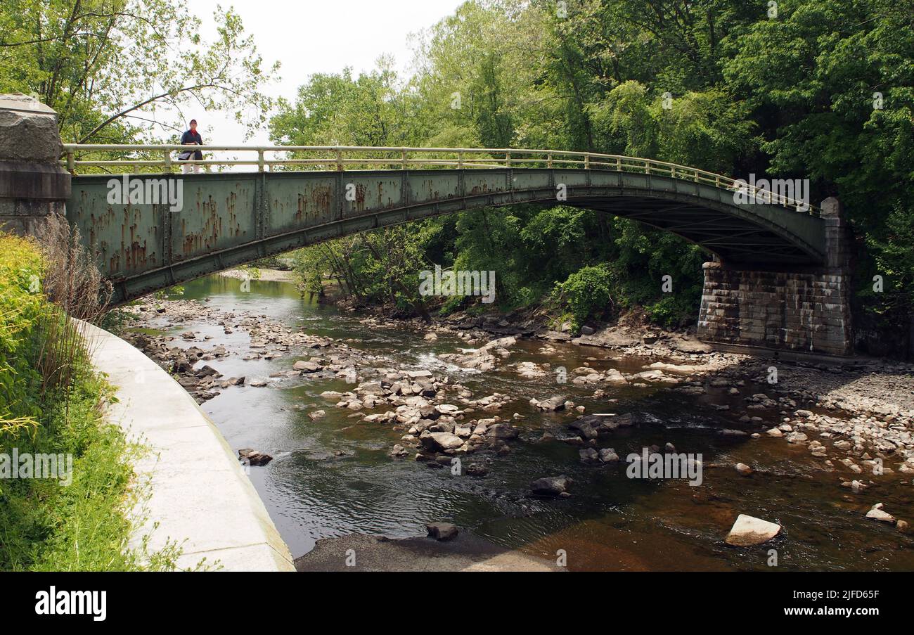 Old bridge over the Croton River downstream from the New Croton Dam ...