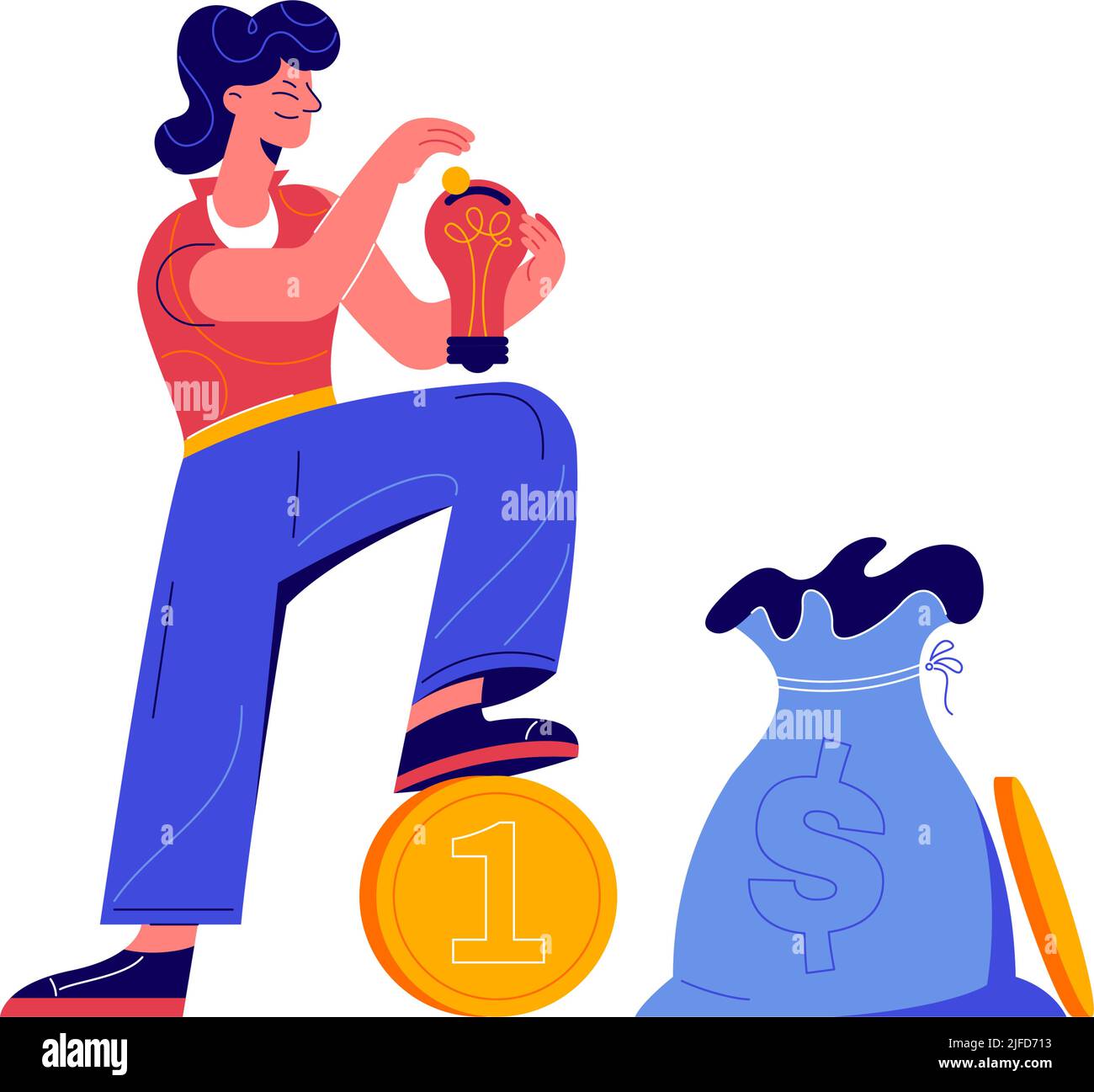 Raising money for charity cartoon hi-res stock photography and images ...