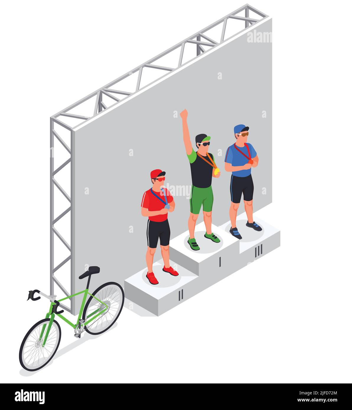Winners podium race bike Stock Vector Images - Alamy