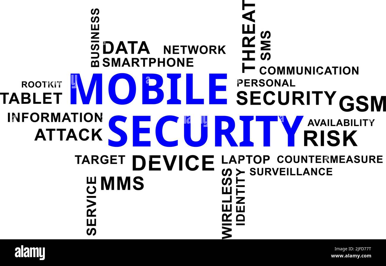 word cloud - mobile security Stock Vector Image & Art - Alamy
