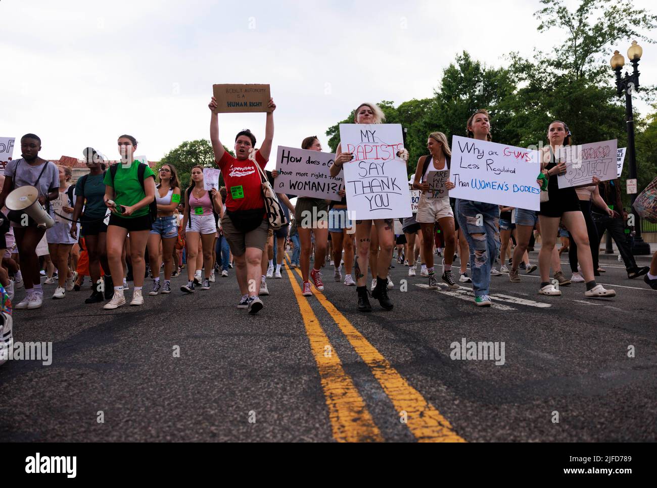 Washington United States 26th June 2022 Demonstrators Hold Placards
