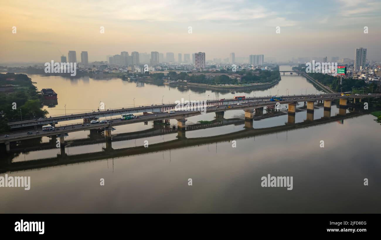 June 8, 2022: Binh Trieu Bridge on National Highway 13, Ho Chi Minh ...